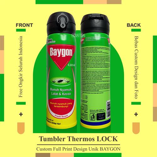 Jual TUMBLER CUSTOM UNIK BAYGON - BOTOL MINUM 500 ML - T.LOCK BAYGON ...