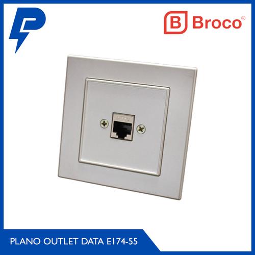 Jual BROCO Plano Outlet Data Cat5E RJ45 E174 - 55S WHITE - Jakarta ...