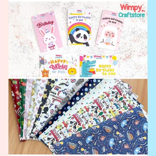 Jual Kertas Kado Label Pengiriman Kartu Ucapan Ulang Tahun Greeting ...