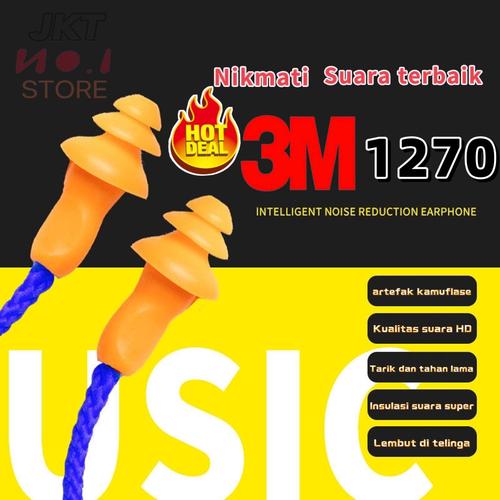 Jual Ear Plug 3M 1270 Tutup Kuping Earplug 3M 1270 Sumbat Telinga ...