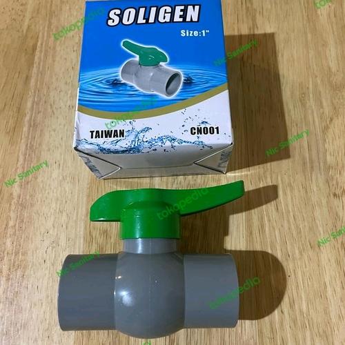 Jual Ballvalve PVC SOLIGEN CN 001 / stop kran keran PVC murah SOLIGEN 1 ...