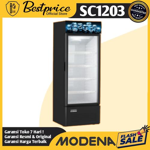 Promo SHOWCASE MODENA SC 1203 KULKAS MINUMAN MODENA 4 RAK 200 LITER NO ...