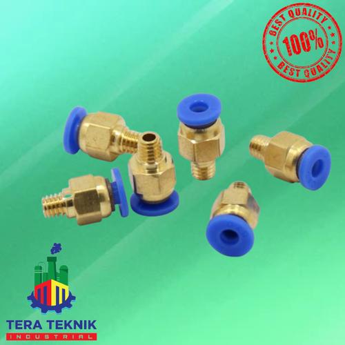 Jual Pneumatic Connector Push Fitting Bowden Extruder PC4-M5(READY ...