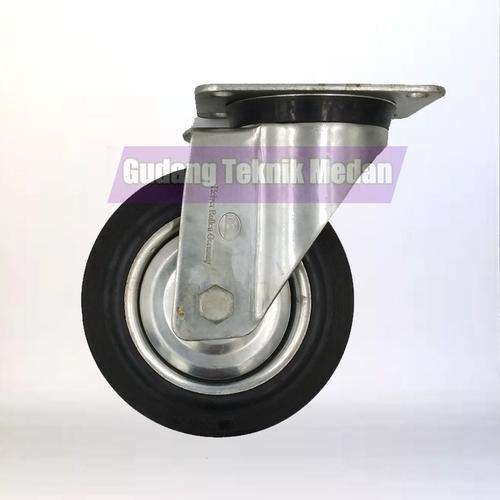 Jual Roda Hidup Beave 5Inch Roda Troli Karet Hitam 5 Inch Hidup ...