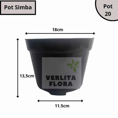 Jual Pot Tanaman Pot Bunga Plastik Simba 20 Hitam - Kota Depok ...