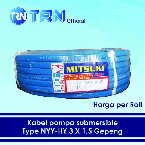 Jual Kabel pompa submersible Type NYY-HY 3 X 1.5 Gepeng Harga per roll ...