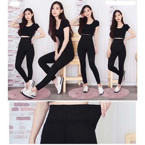 Jual LEGGING PANJANG SPANDEX PREMIUM STANDAR DAN JUMBO, LEJING HITAM ...