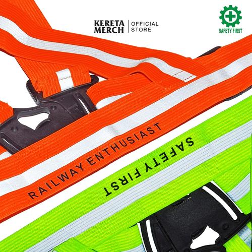 Jual ROMPI SAFETY KARET Vest Elastic REFLECTIVE K3 Belt Skotlet Workers ...