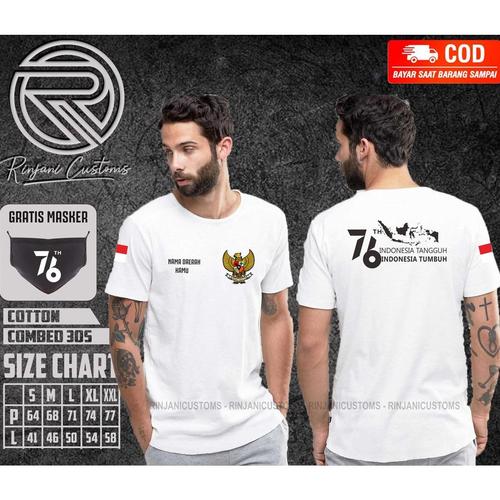 Jual KAOS KEMERDEKAAN INDONESIA HUT RI KE 76 GARUDA // KAOS AGUSTUSAN.free - Putih, S - Kota ...