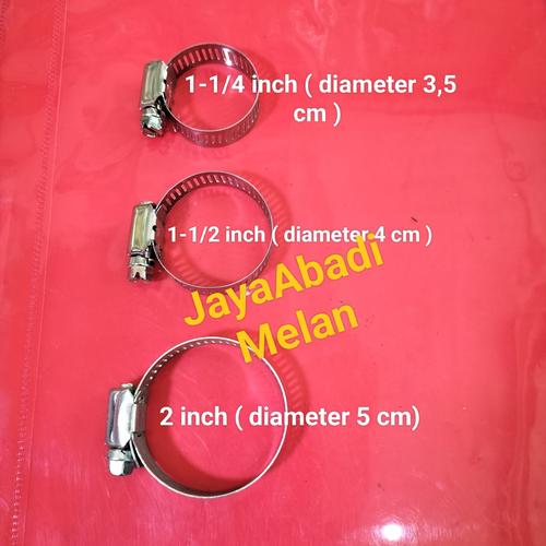 Jual TEBAL KLEM SELANG 1-1/4 IN 1-1/2 IN 2 INCH / HOSE CLAMP / KLAIM ...