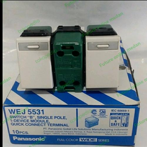 Jual Saklar engkel/tunggal panasonic model baru WEJ 5531 wide series ...