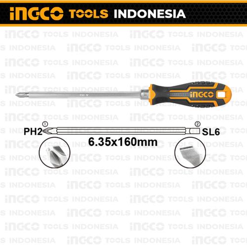 Jual Ingco AKISD0201 Obeng Plus Minus PH2 + SL6 Dua Arah Obeng Bolak ...