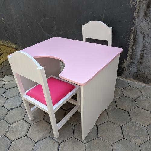Jual meja + kursi terapi anak meja terapi wicara - pink - Putih, meja ...