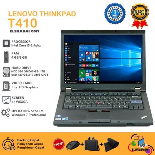 Jual Lenovo thinkpad T410.. core i5/4/250/dvdrw/14"/mulussss - 4 gb, hdd 320 - Jakarta Barat ...