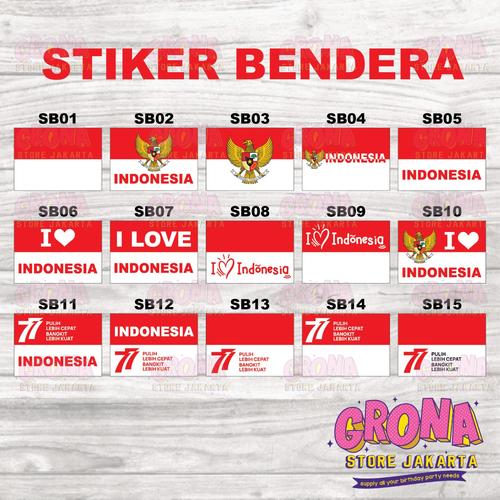 Jual Stiker Pipi Bendera Merah Putih I Love Indonesia Motif Hati 3x2 cm ...