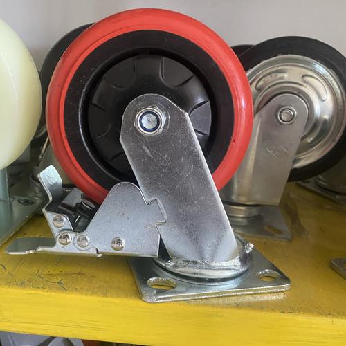 Jual RODA TROLLEY TROLI PU 6 INCH HEAVY DUTY 2 MATI 2 REM PER SET - Kab ...