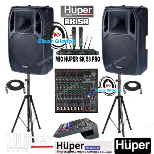 Jual PAKET SOUND SYSTEM FULL HUPER AK15A HUPER IG-8 HUPER SK 58PRO ...