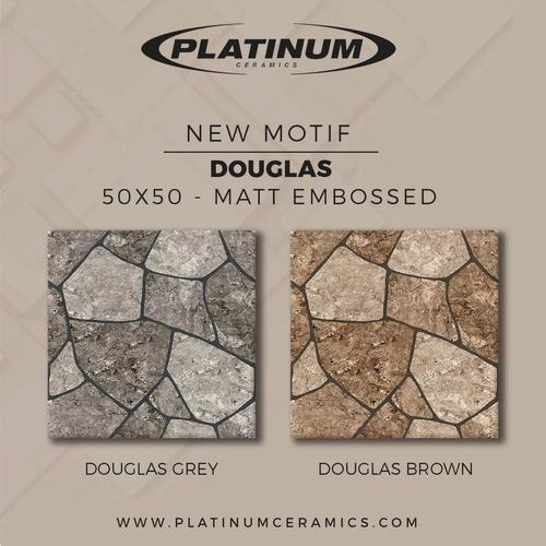 Jual Keramik 50x50 Matt Platinum - Douglas Series / Corak Batu - Brown ...