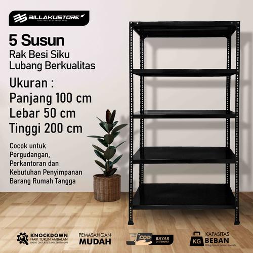 Jual Rak Besi 100x50x200cm 5 Susun - Hitam - Kota Tangerang ...