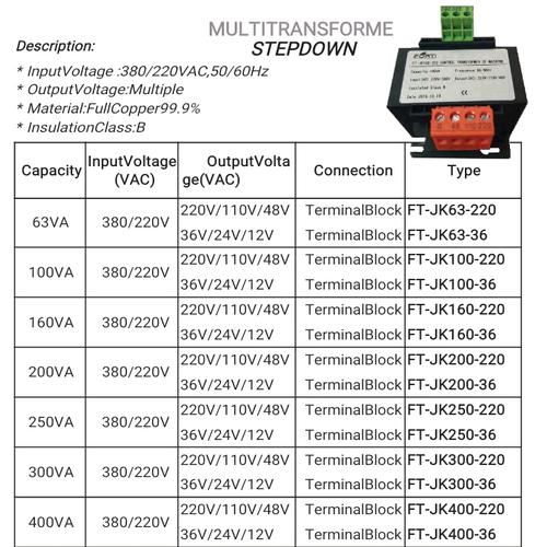 Jual Multi Transformer FT-JK63-220. FORT - Kota Surabaya - AidaSurya ...