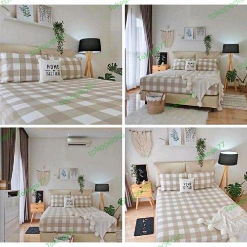 Jual SPREI AESTHETIC MOTIF EMILY KHAKI / Spray Kamar estetik Murah ...