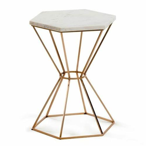 Jual meja console marmer hexagonal kekinian - diameter 60 - Kota Depok ...