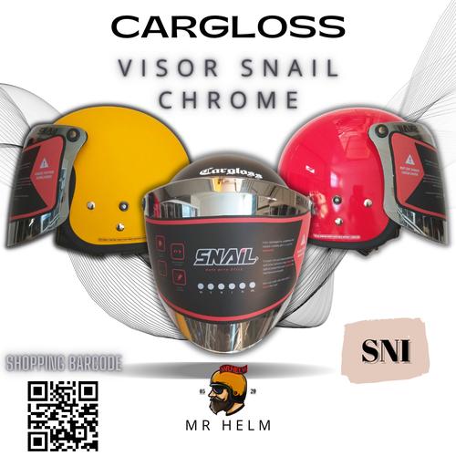 Jual HELM CARGLOSS RETRO ORIGINAL + VISOR SNAIL FLAT CHROME ( MR HELM ) - Silver Doff, XL - Kota ...