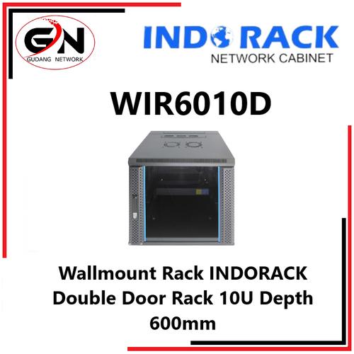Jual Wallmount Rack INDORACK Double Door Rack 10U Depth 600mm WIR6010D ...