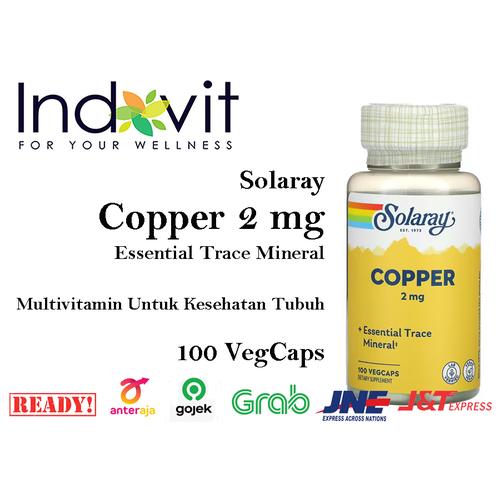 Jual Solaray Copper 2mg 100 Veg Caps Multivitamin Kesehatan Tubuh ORI ...