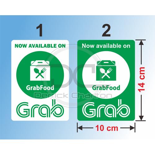 Jual Sticker Gr4b Food vinyl stiker label Gofood tahan air 14 x 10 cm ...