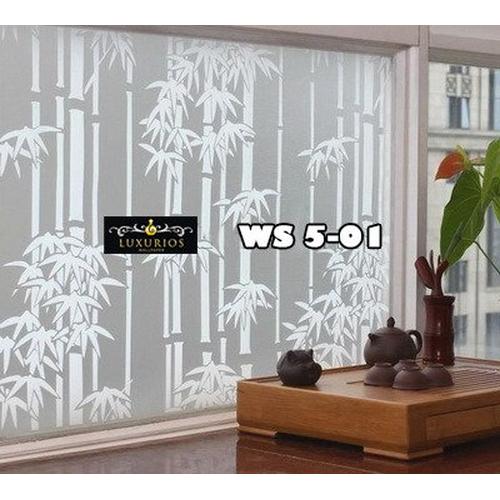 Jual stiker kaca bambu sandblast murah window stiker bambu - sticker ...
