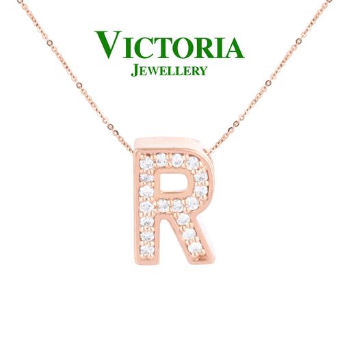 Promo Liontin Berlian Inisial / Liontin Huruf R Victoria Jewellery ...