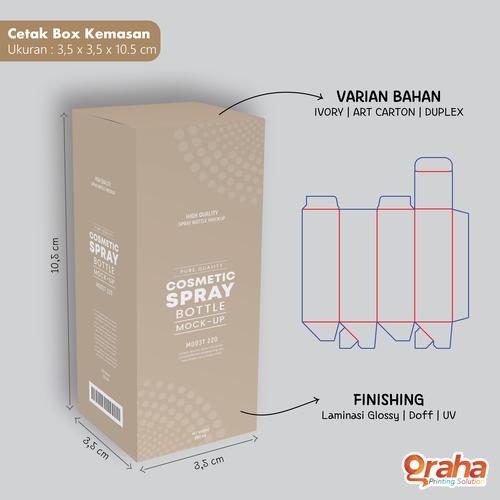 Jual Cetak Custom Box Kemasan Ukuran 3.5x3.5x10.5cm - Kota Tangerang ...