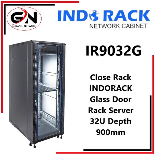 Jual Close Rack INDORACK Glass Door Rack Server 32U Depth 900mm IR9032G ...