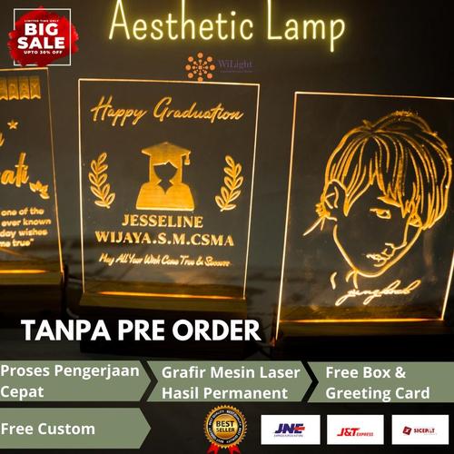 Jual Ready Stock Lampu Akrilik Acrylic Custom Foto Nama Wisuda ...