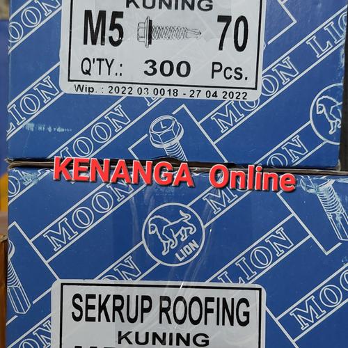 Jual Baut Paku Roofing kuning 7 cm Moon Lion Wilson Profit Camel sekrup ...