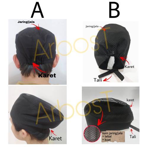 Jual TOPI CHEF KOKI MASAK TOPI JARING TOPI JALA HAT CAP Topi Masak - B ...