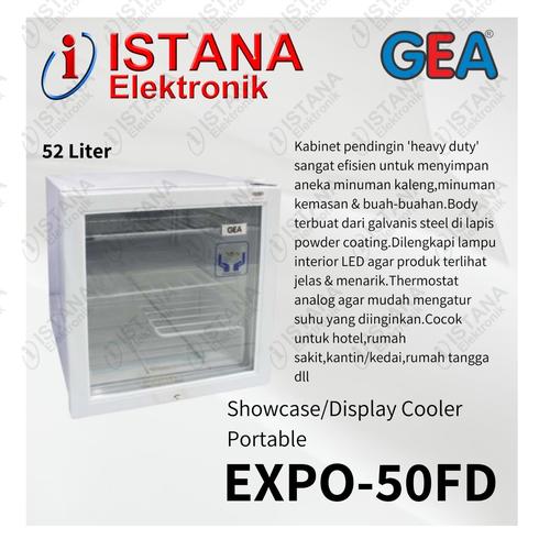 Promo GEA DISPLAY COOLER/SHOWCASE PORTABLE 52 LITER EXPO-50FD Cicil 0% ...