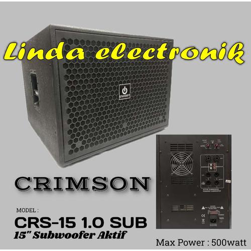Jual subwoofer aktif crimson crs 15 sub crimson crs15 sub 15'' 1 psc ...