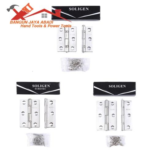 Jual Engsel Lemari 2 inch Stainless Steel Soligen / Engsel Kecil - 2 ...