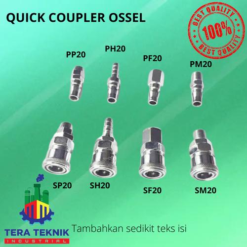 Jual Quick Coupler SM20 PM20 1 Set kopler angin kompresor(READY STOCK ...