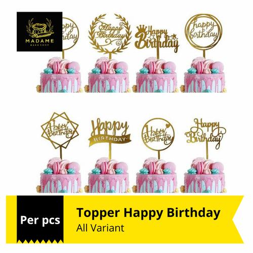 Jual Topper Happy Birthday - Kota Surabaya - Madamegiftshop | Tokopedia