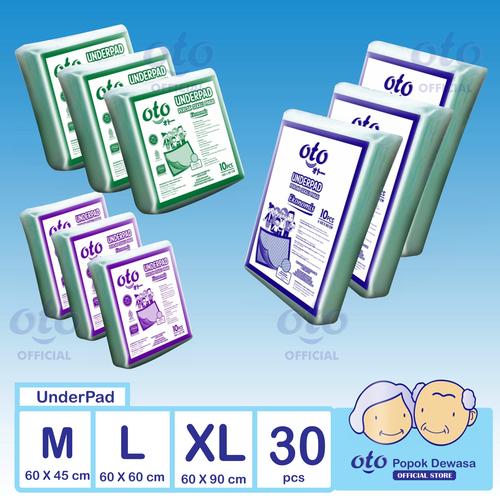 Promo OTO Underpad Perlak Sekali Pakai Alas Pasien 3 Pack ( isi 30 pcs ...