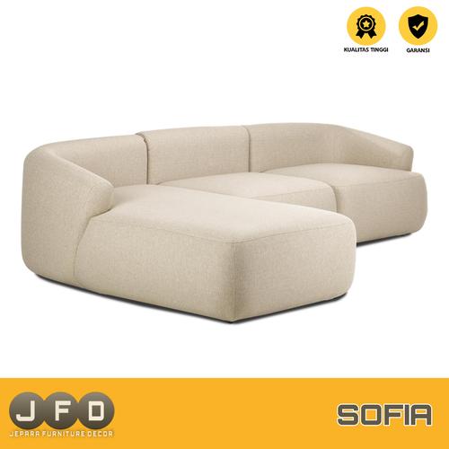 Promo Sofa Letter L Minimalis Sofia Modular Sofa Aesthetic - Cream - Kab. Jepara - Jepara ...