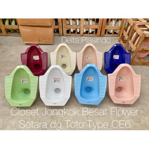 Jual Closet Jongkok Besar Flower Setara Toto CE6 - Putih - Kota ...