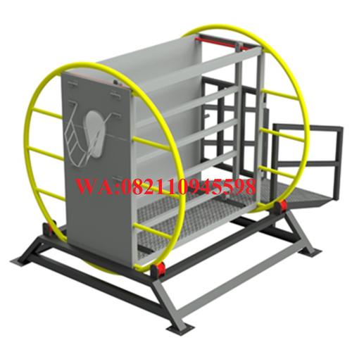 Jual Rotary Restraining Box Manual / Alat Perebah Sapi Qurban Murah di ...