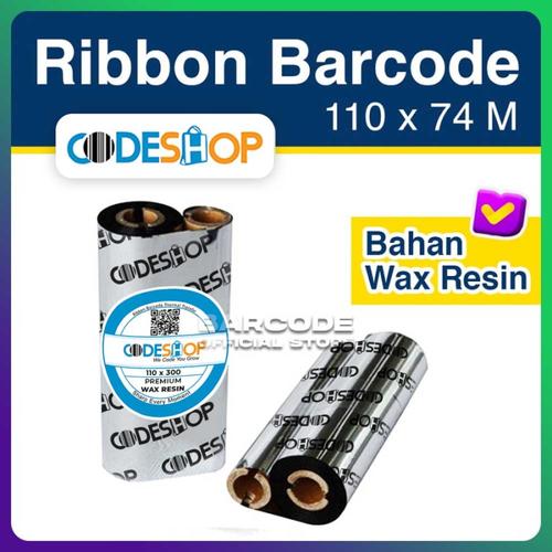 Jual Ribbon Barcode Wax Resin Codeshop 110 x 74 Meter Ribbon Tahan ...