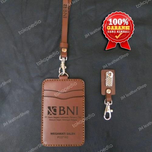 Jual Lanyard BNI - Lanyard BRI - Name tag kulit asli custom logo dan ...