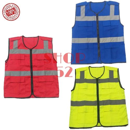 Jual Rompi Kain Drill 4 Kantong Proyek Safety Vest - Merah - Jakarta ...
