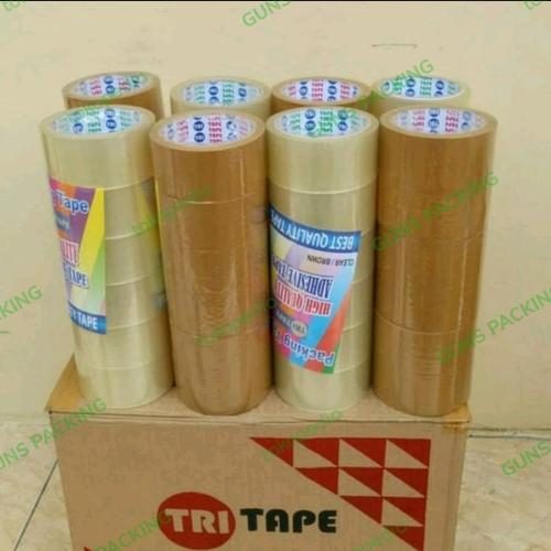 Jual Lakban Opp tape 45MM 60 Y 45mic [ Bening Coklat ] Supreme Tape ...